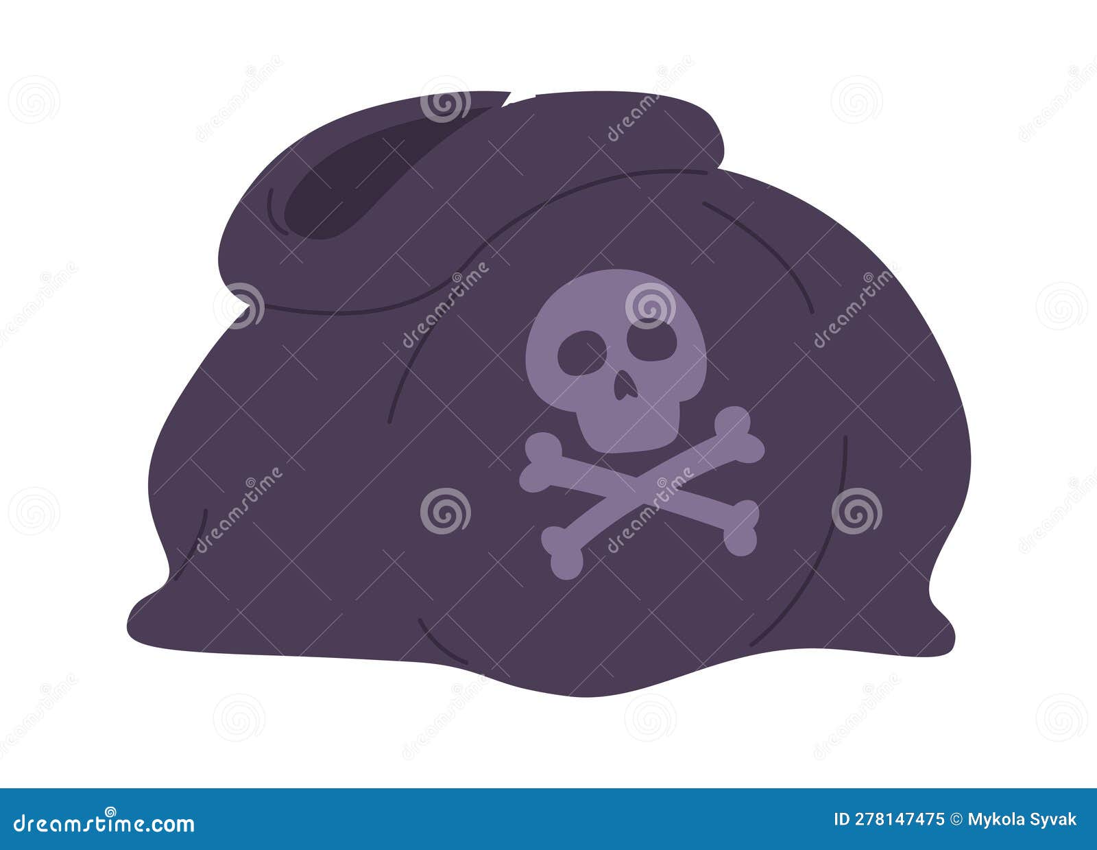 Sack Bag with Pirate Symbol Stock Vector - Illustration of isolated ...