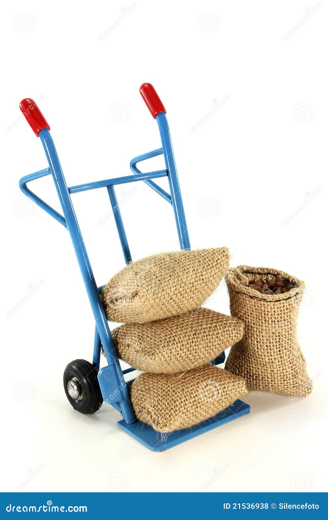 Sack barrow stock photo. Image of transportation, stacking - 21536938