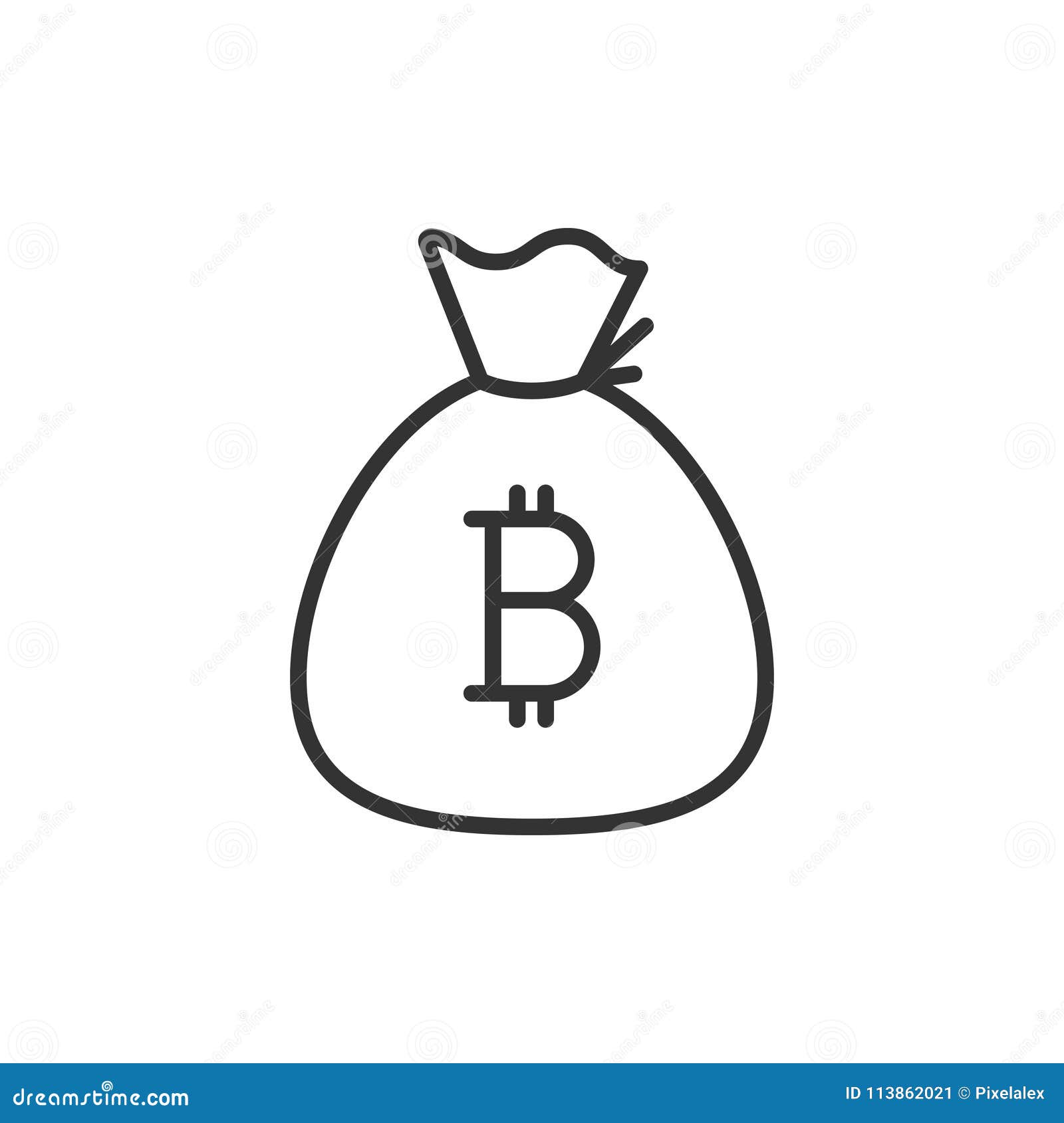 Bitcoin Outline Icons Vector Illustration | CartoonDealer.com #259821468