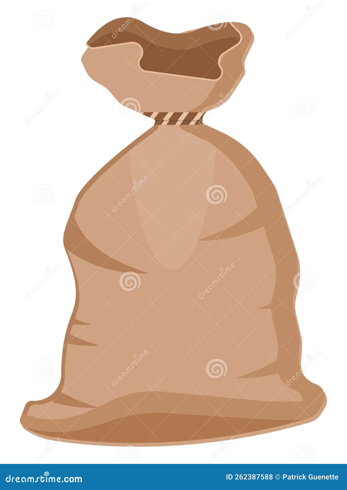 Sack cloth, icon stock vector. Illustration of farm - 262387588