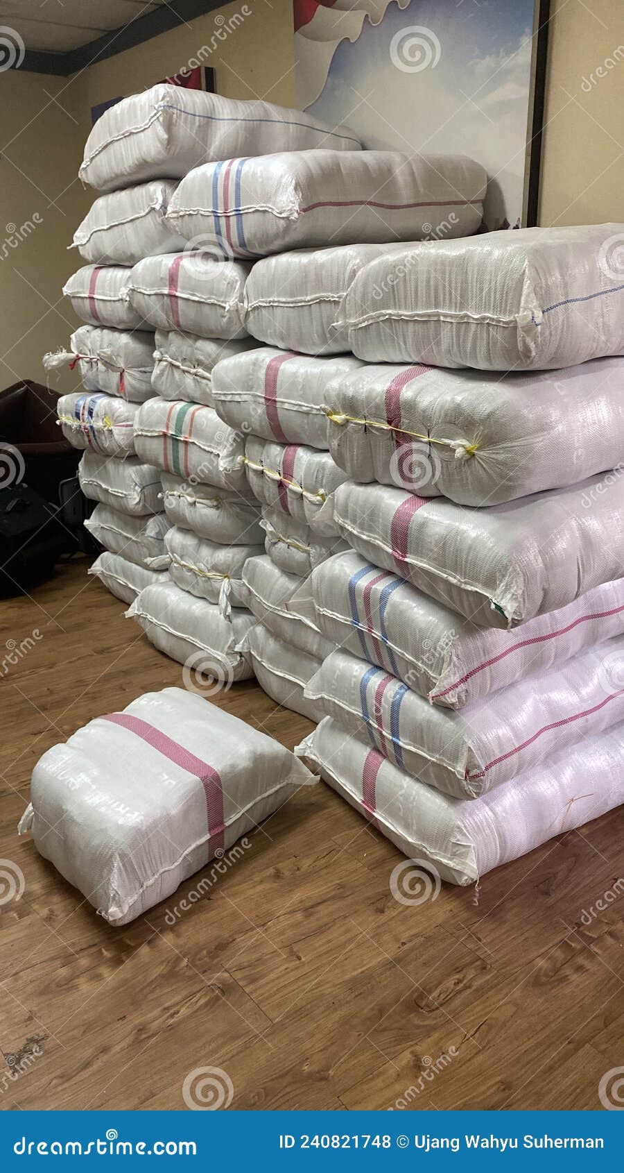 Sack of clothes stock photo. Image of sack, delivered - 240821748