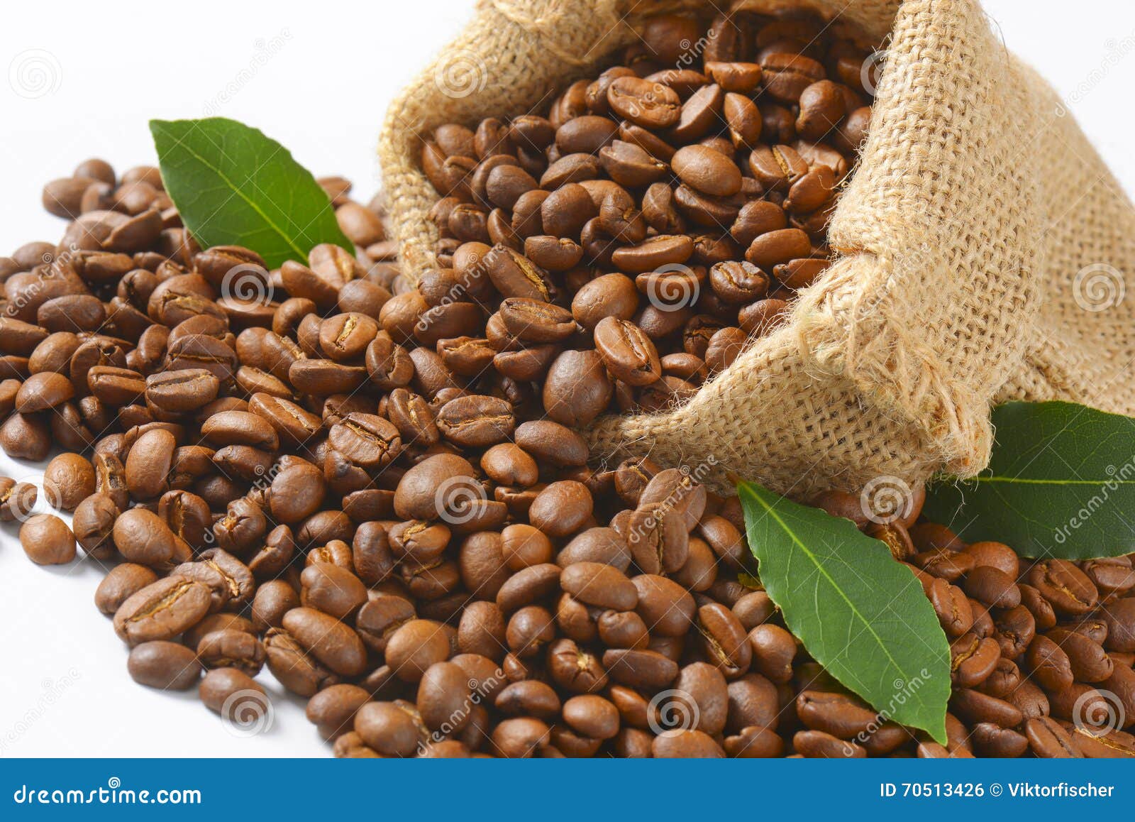 Sack of coffee beans stock photo. Image of caffeine, full - 70513426