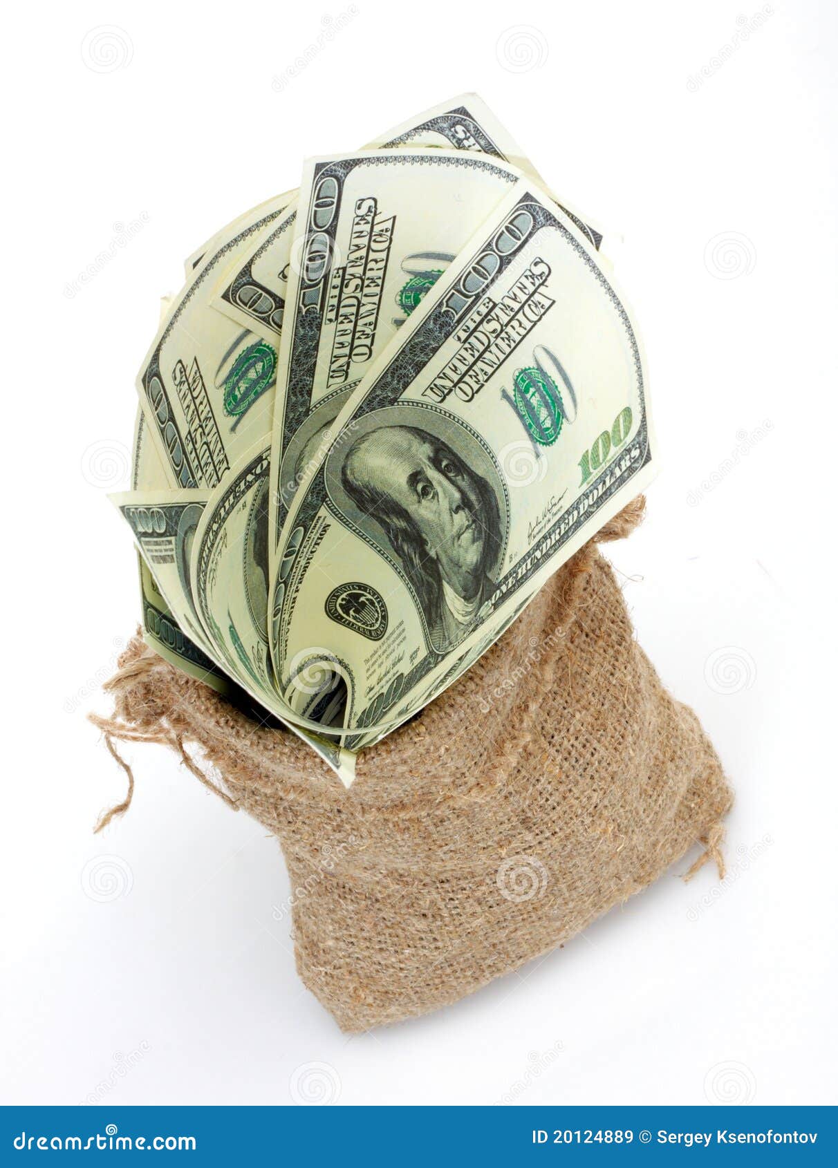 A sack full of cash stock image. Image of commercial - 20124889
