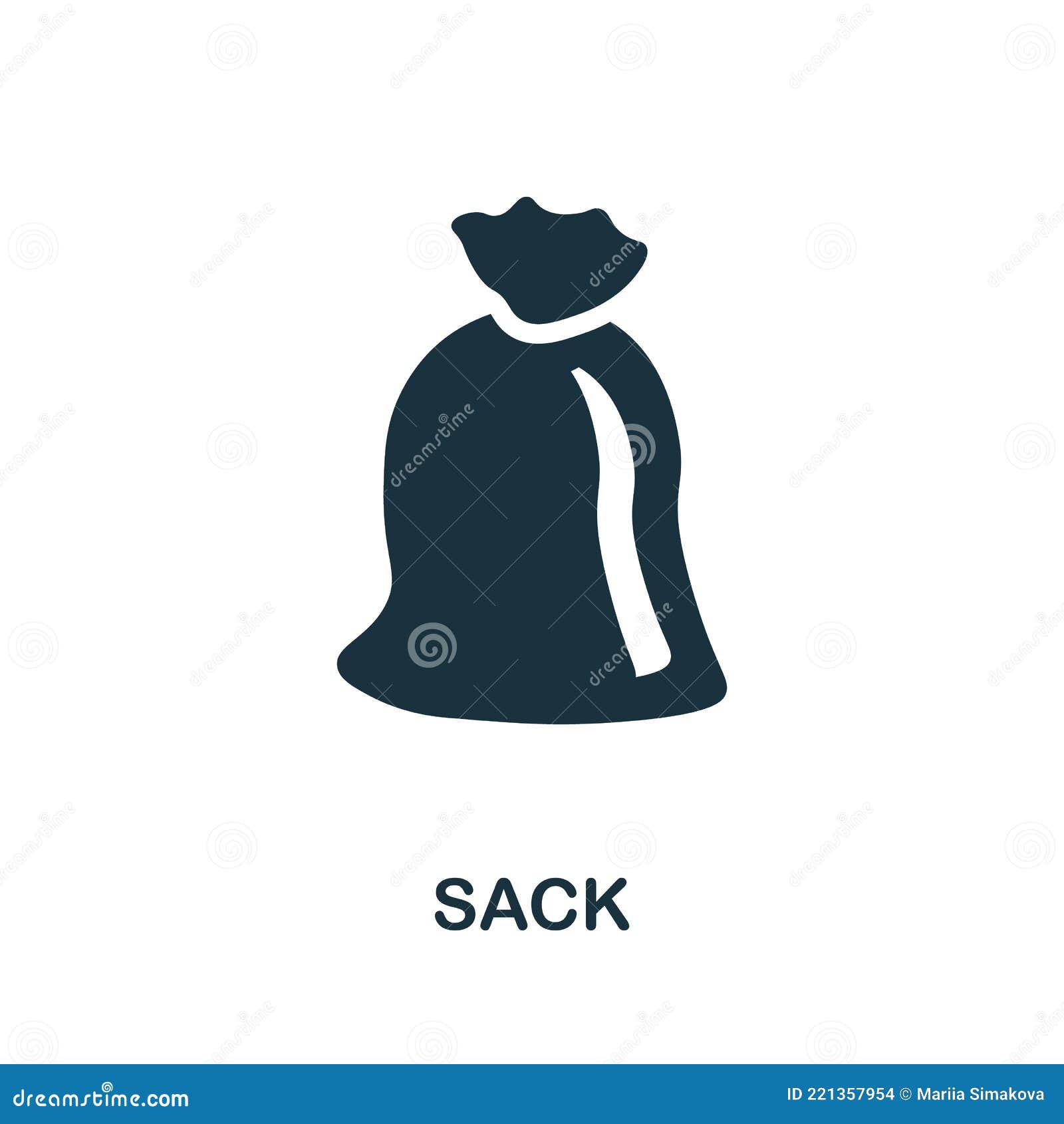 Sack Icon. Monochrome Simple Element from Packaging Collection ...