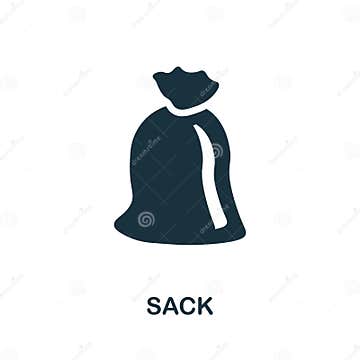 Sack Icon. Monochrome Simple Element from Packaging Collection ...