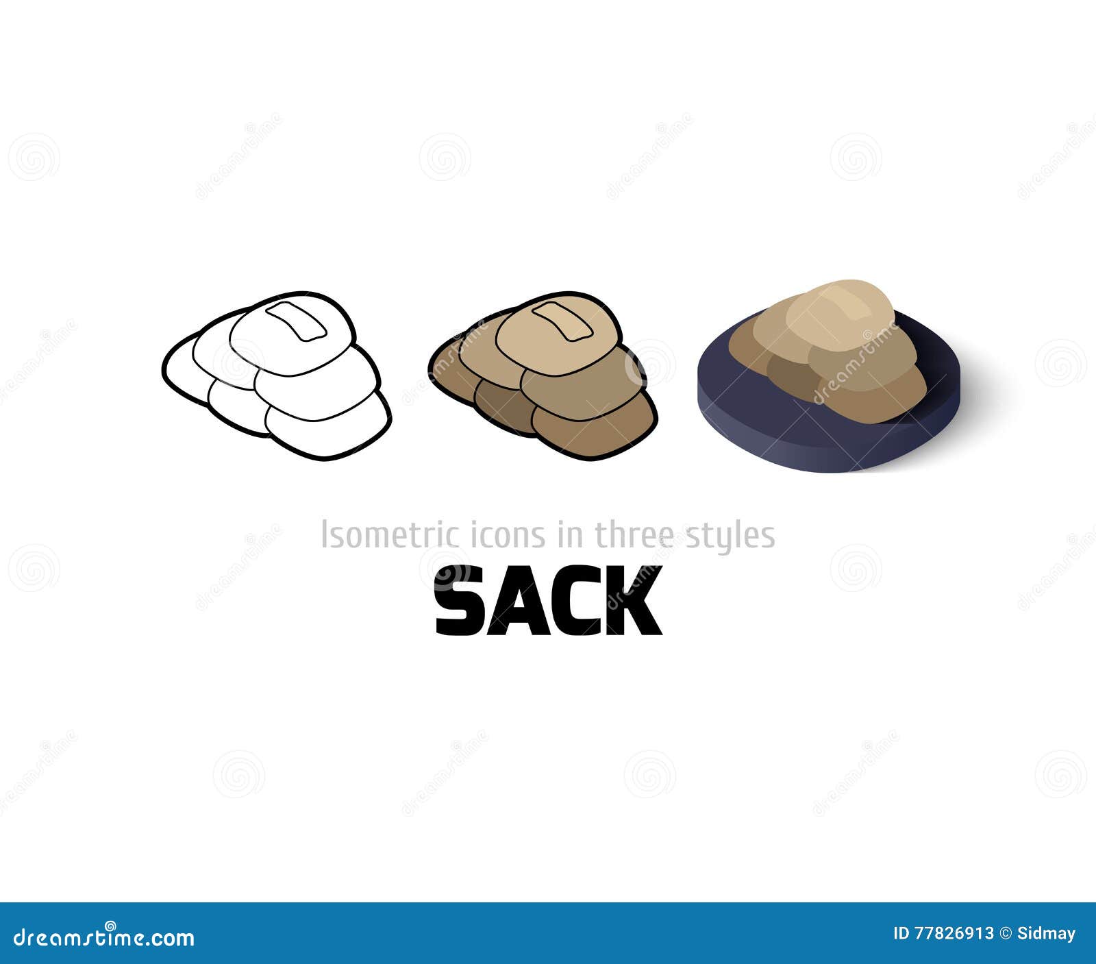 Sack Icon in Different Style Stock Vector - Illustration of infographic ...