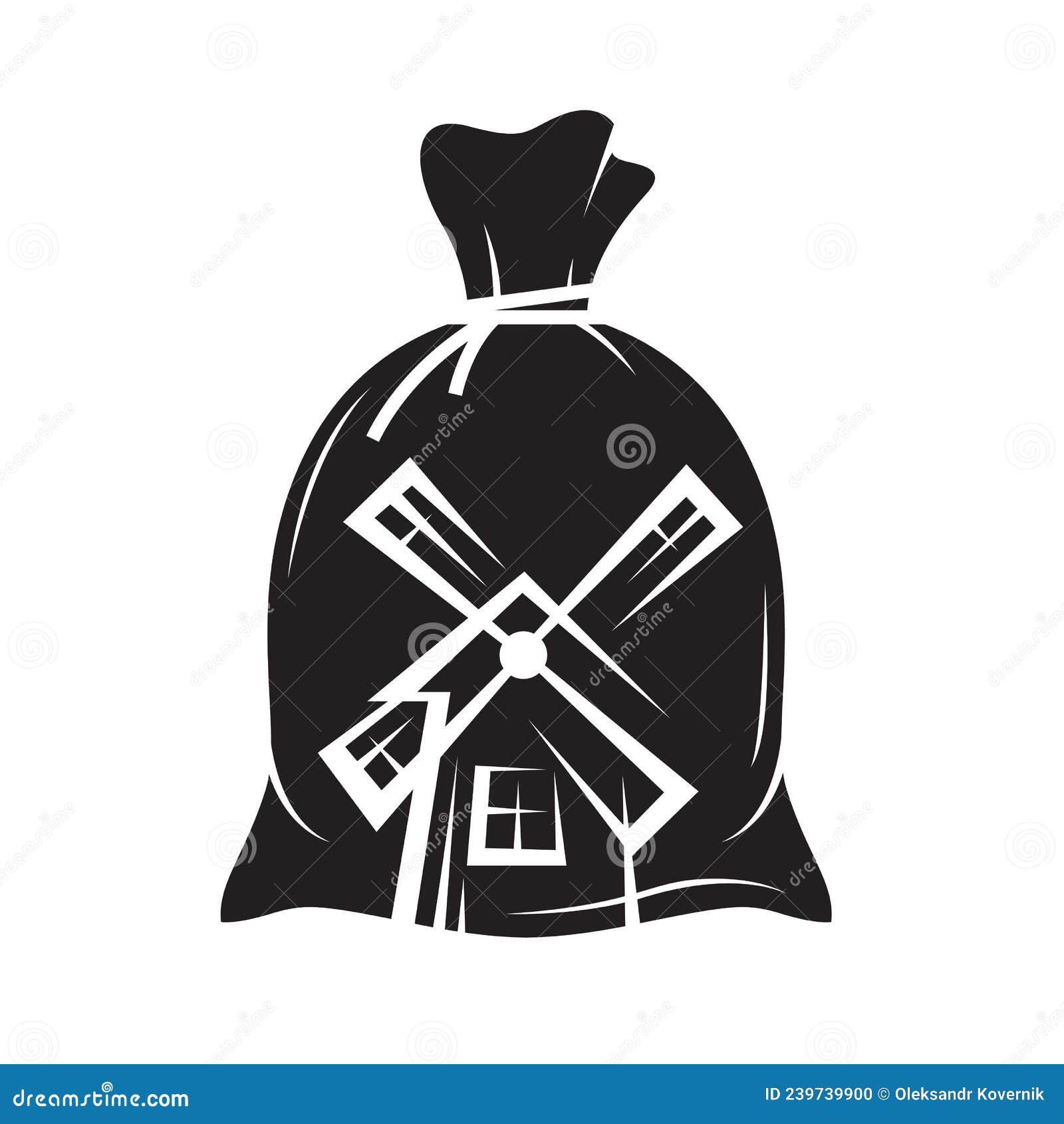 Sack Bag Icon With 90 Bonus Pictograms Vector Illustration ...