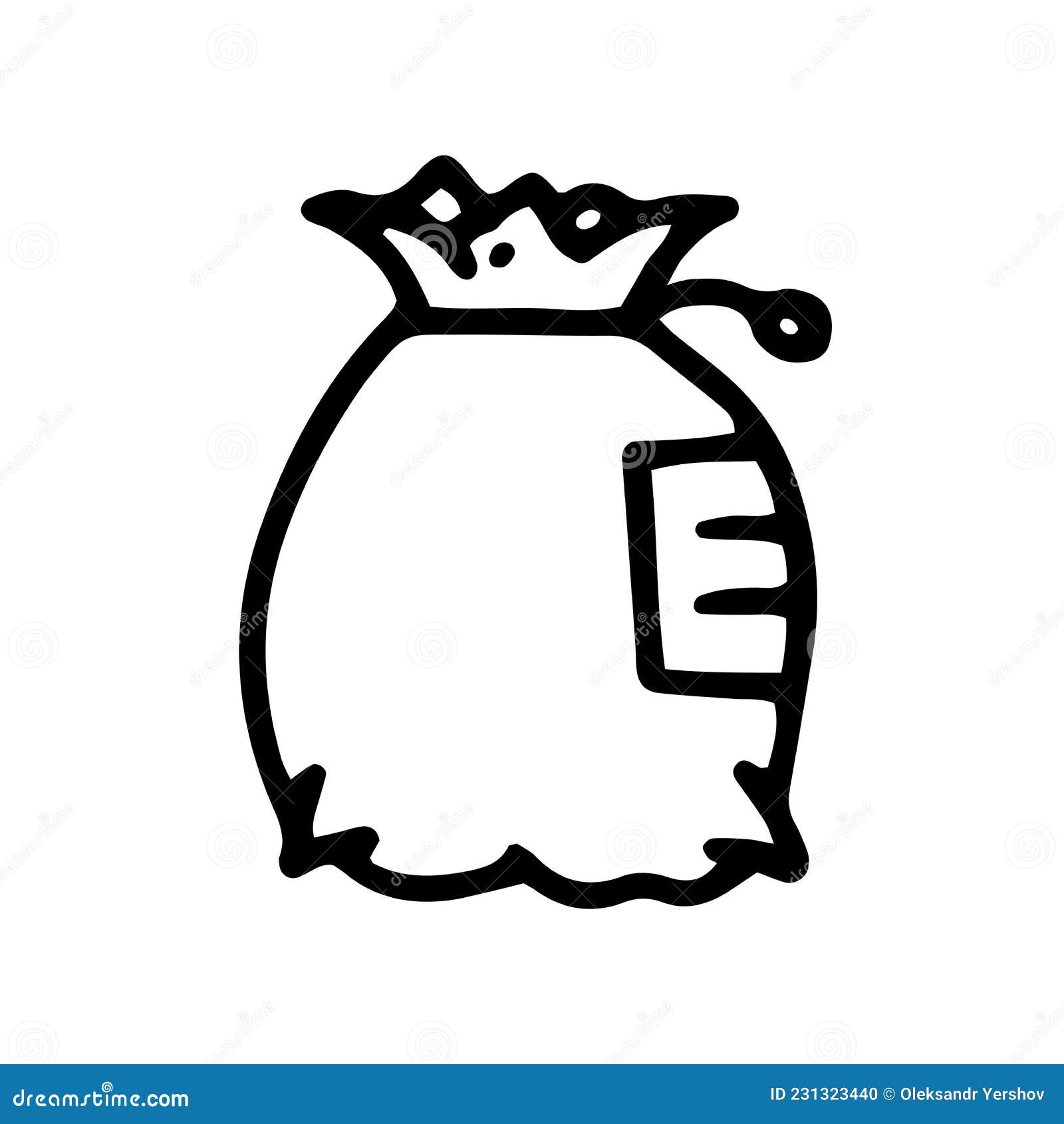 Sack Line Vector Doodle Simple Icon Design Stock Vector - Illustration ...