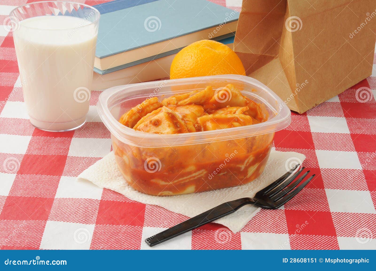 Sack lunch stock image. Image of horizontal, beef, textbooks - 28608151