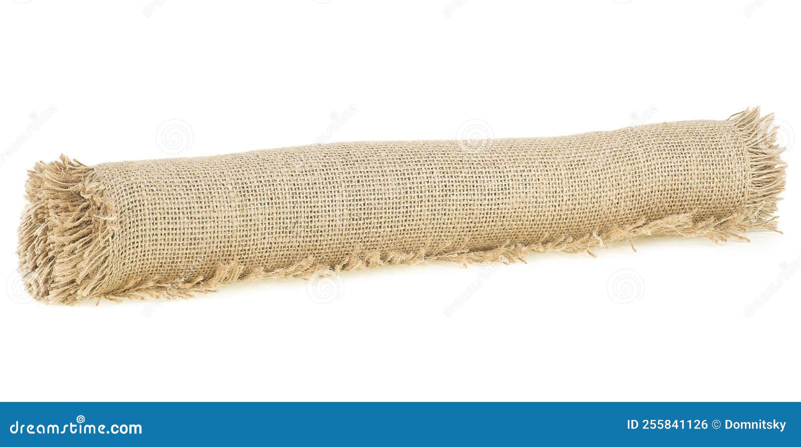 Sack Material Roll Isolated on White Background. Burlap Sacking Stock ...