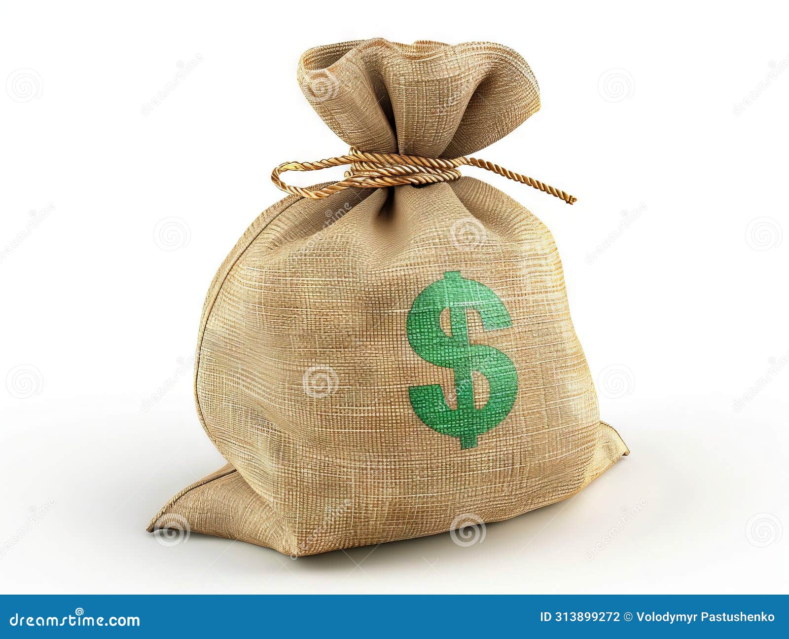 A Sack of Money with a Dollar Sign on it Stock Photo - Image of bundle ...