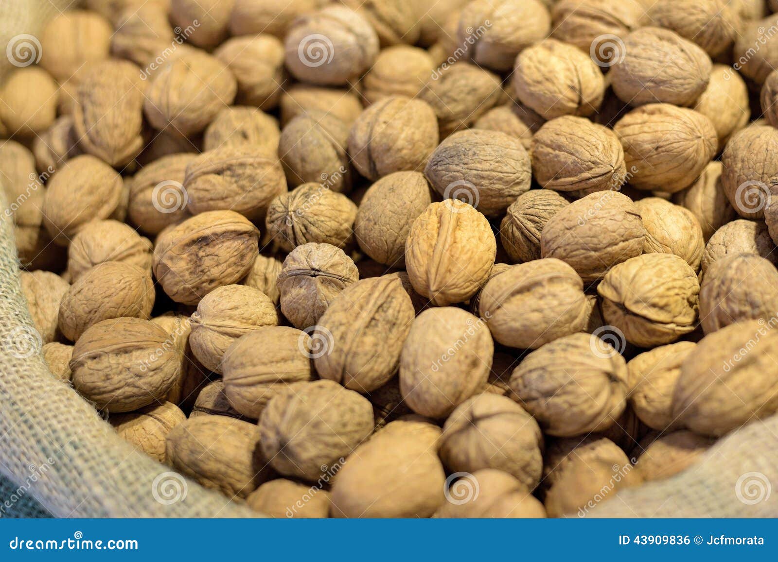Sack of nuts stock photo. Image of healthy, brown, walnut - 43909836