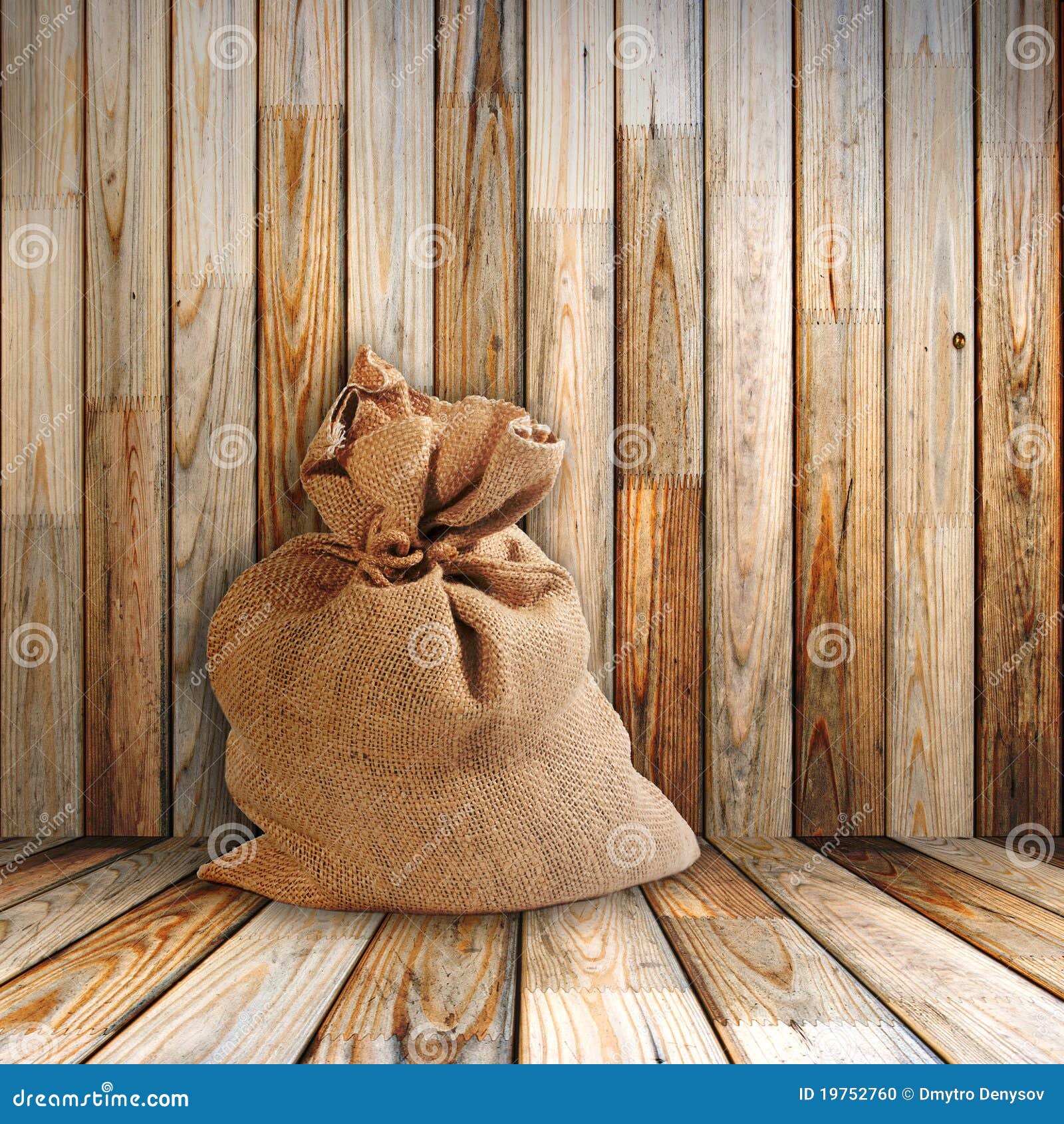 Sack in old room stock photo. Image of abstract, burlap - 19752760