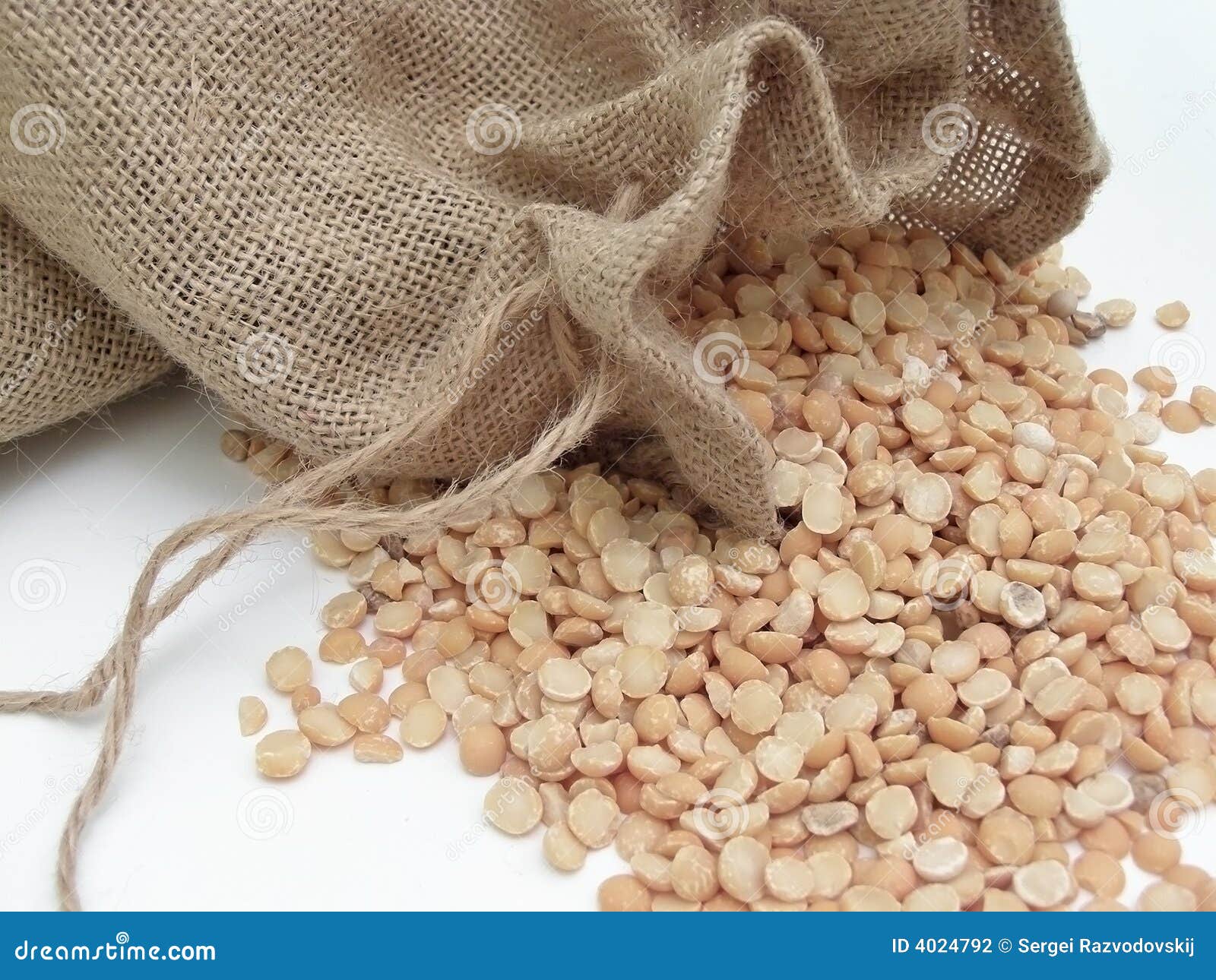 Sack of pea stock photo. Image of rough, sack, canvas - 4024792