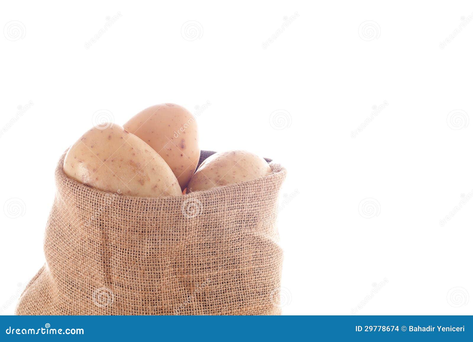 Sack of Potato stock photo. Image of grocery, life, white - 29778674