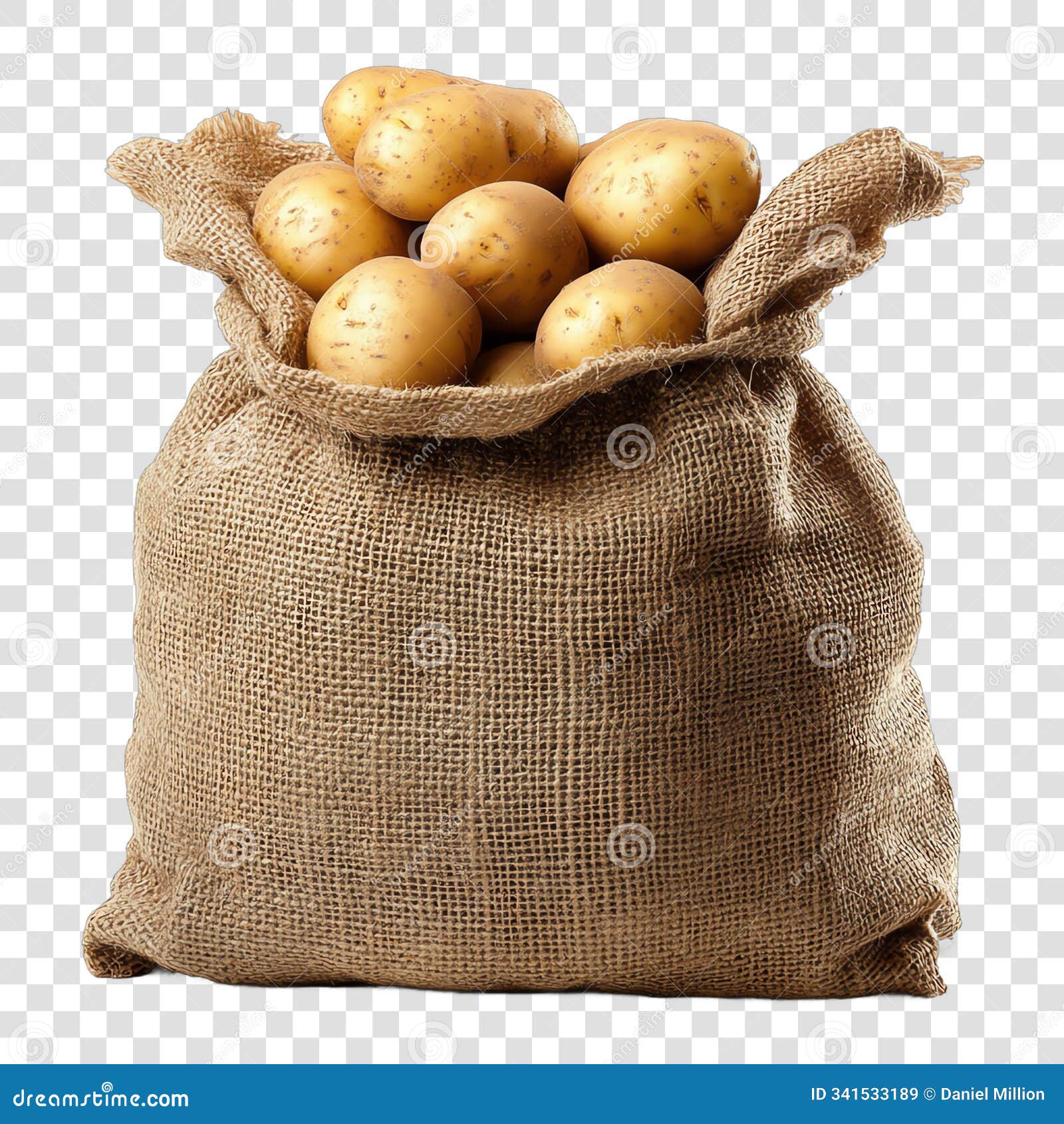Sack of potatoes stock image. Illustration of fresh - 341533189