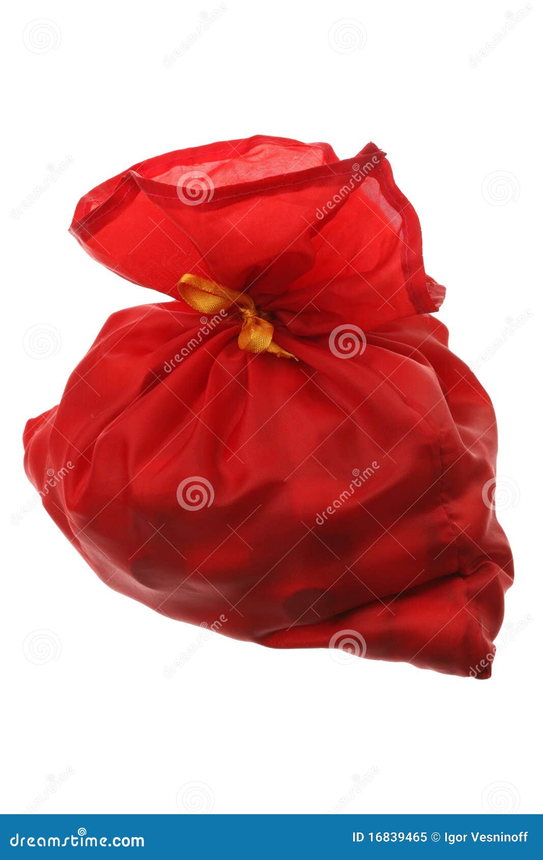 Sack of a red fabric stock image. Image of material, fabric - 16839465