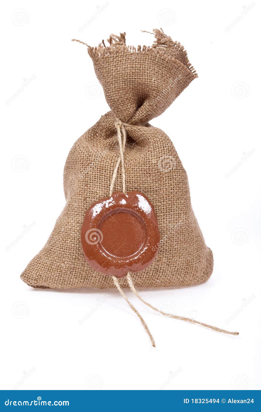 Sack with sealing-wax stock photo. Image of sack, package - 18325494