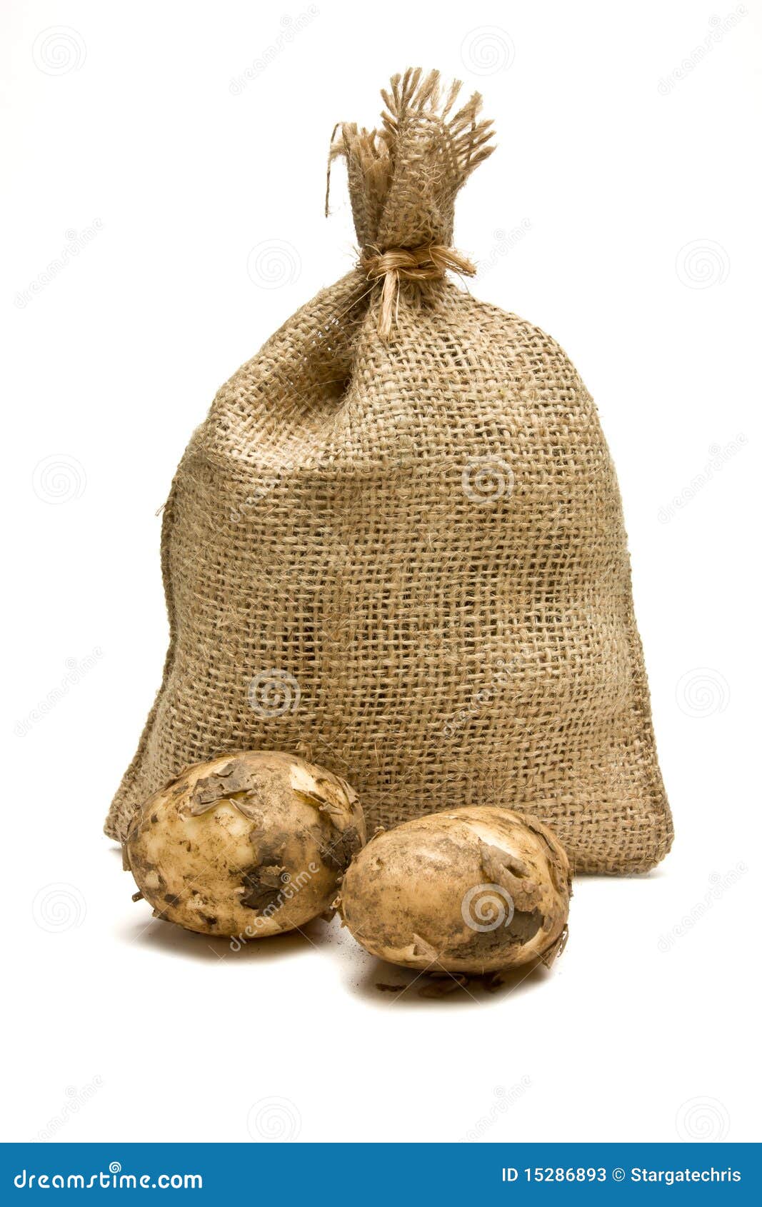 Sack of Spuds stock image. Image of material, object - 15286893