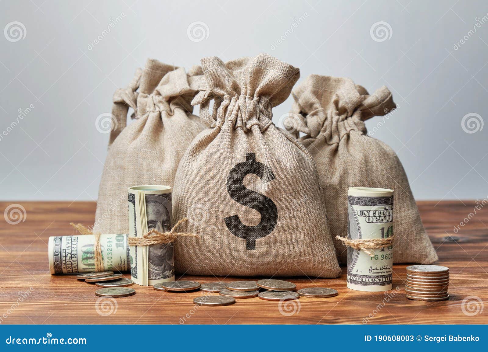 A sack of U.S stock image. Image of success, save, moneybag - 190608003