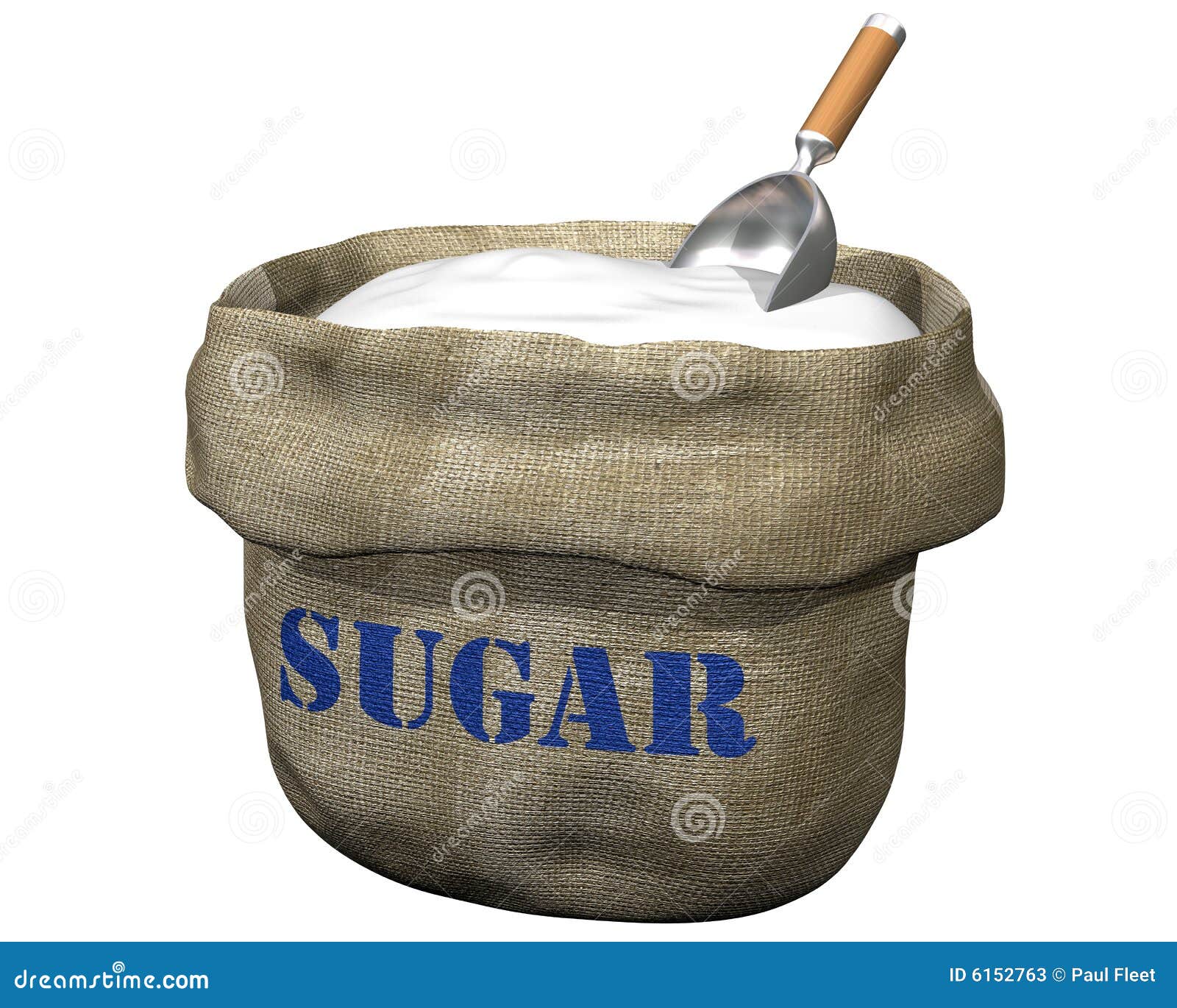 Sack Zucker stock abbildung. Illustration von bestandteil - 6152763