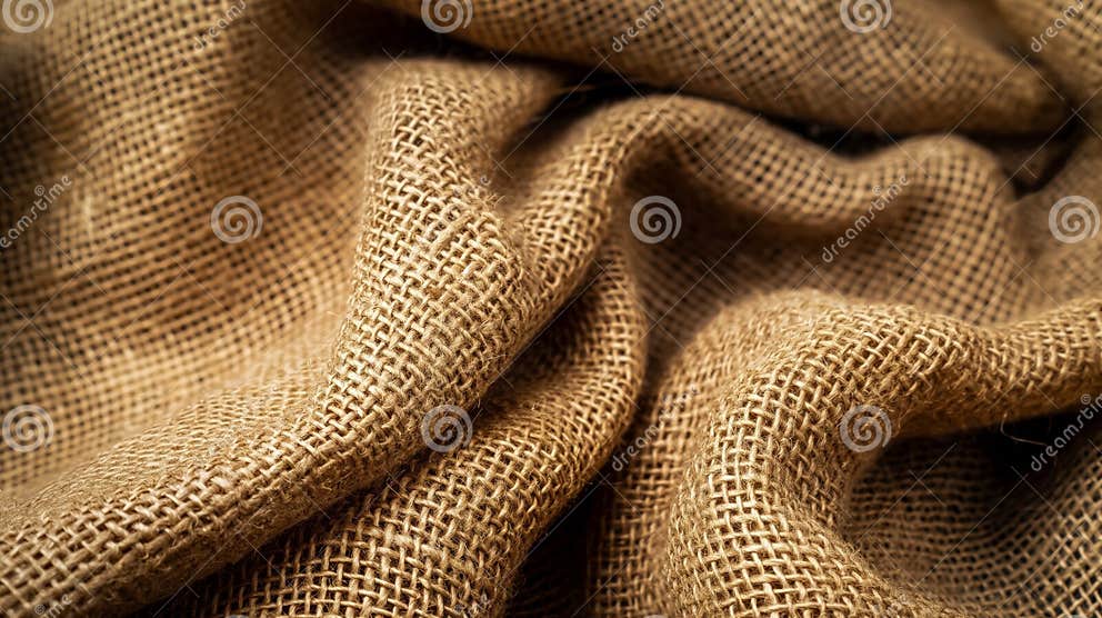 Sackcloth Fabric Texture Background in Close Up View Stock Illustration ...