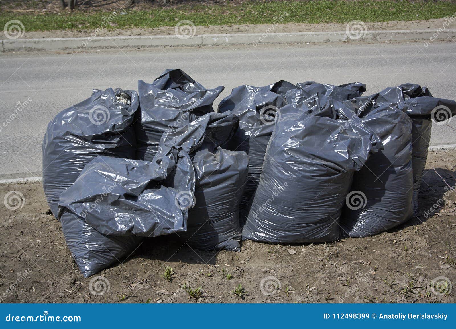 Sacks of garbage stock image. Image of liner, garbagebag - 112498399
