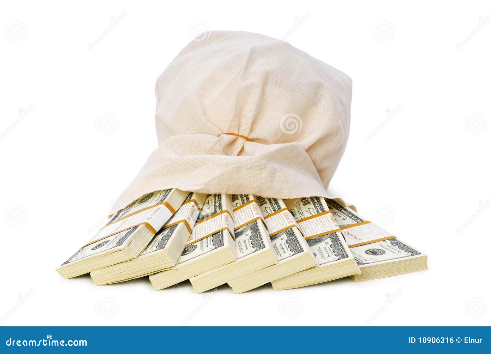 Sacks of money isolated stock photo. Image of inflation - 10906316