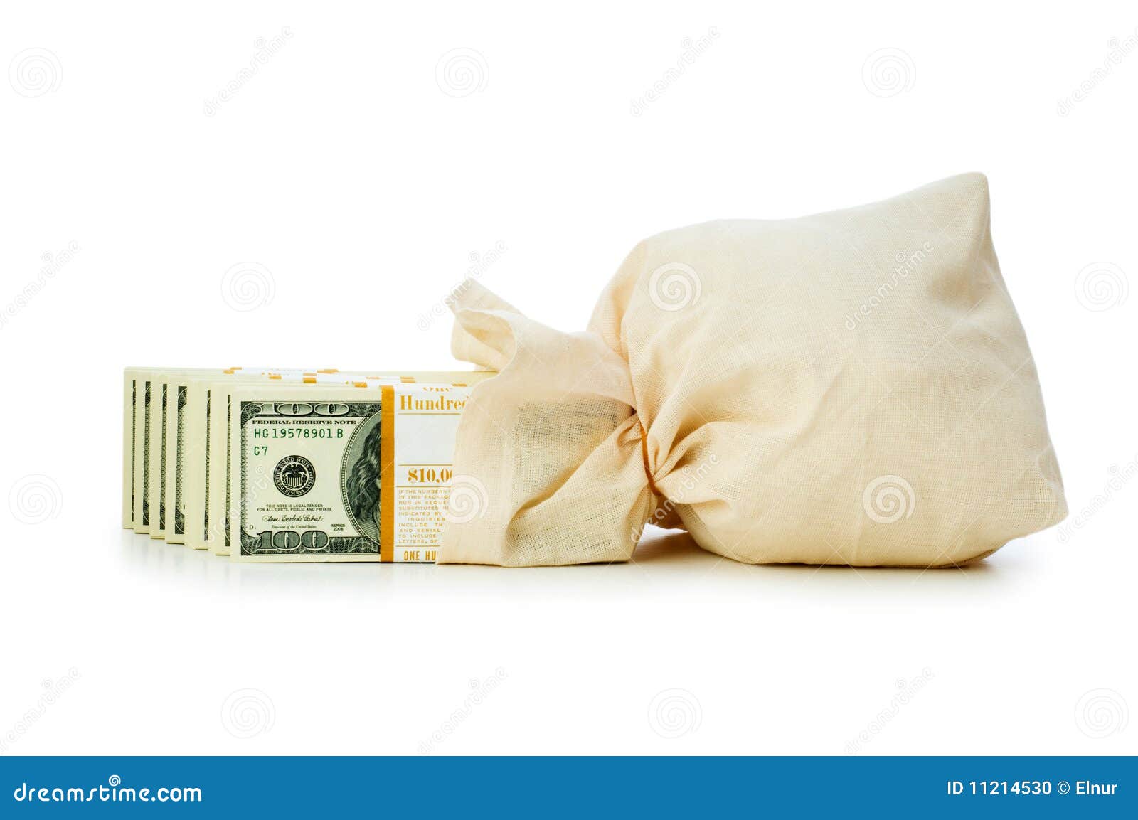 Sacks of money isolated stock photo. Image of heap, money - 11214530