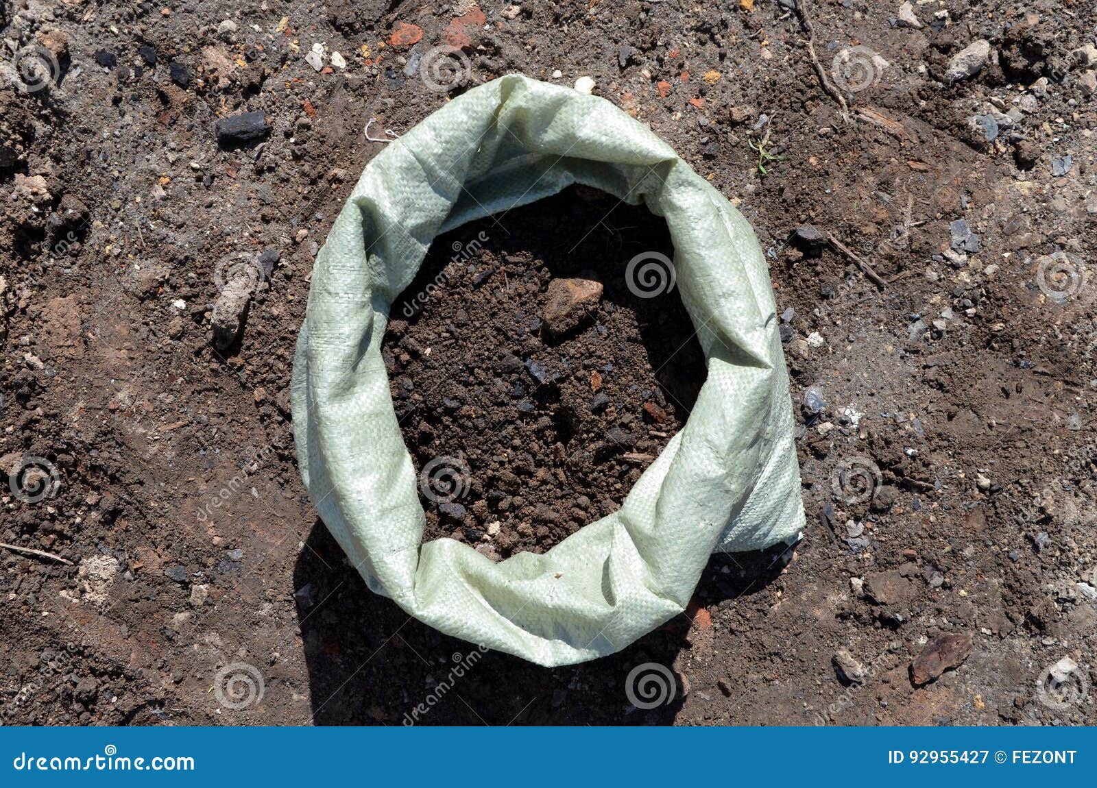 Sacks of soil stock image. Image of white, nature, hands - 92955427