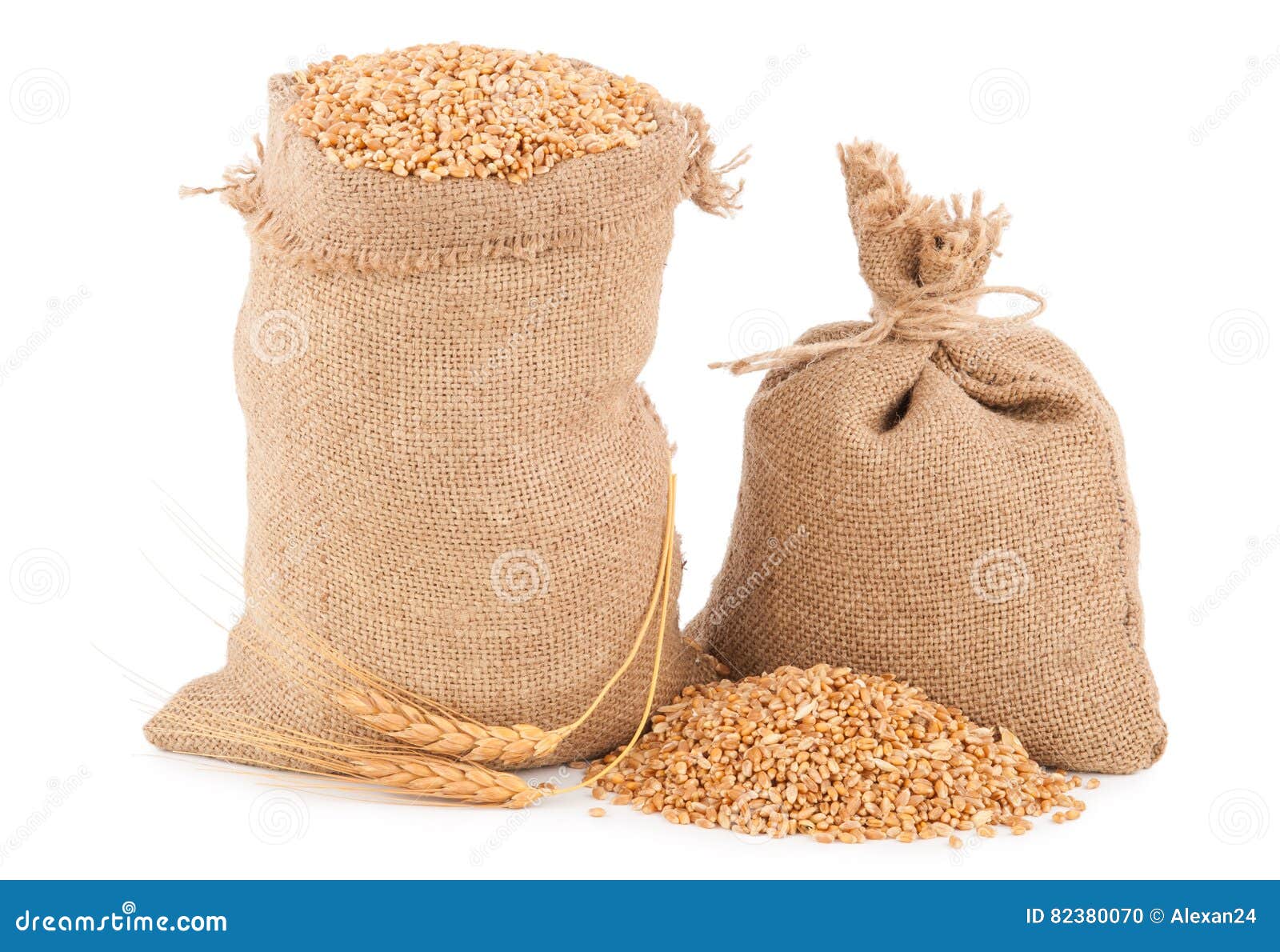 Sacks of wheat grains stock photo. Image of natural, grains - 82380070