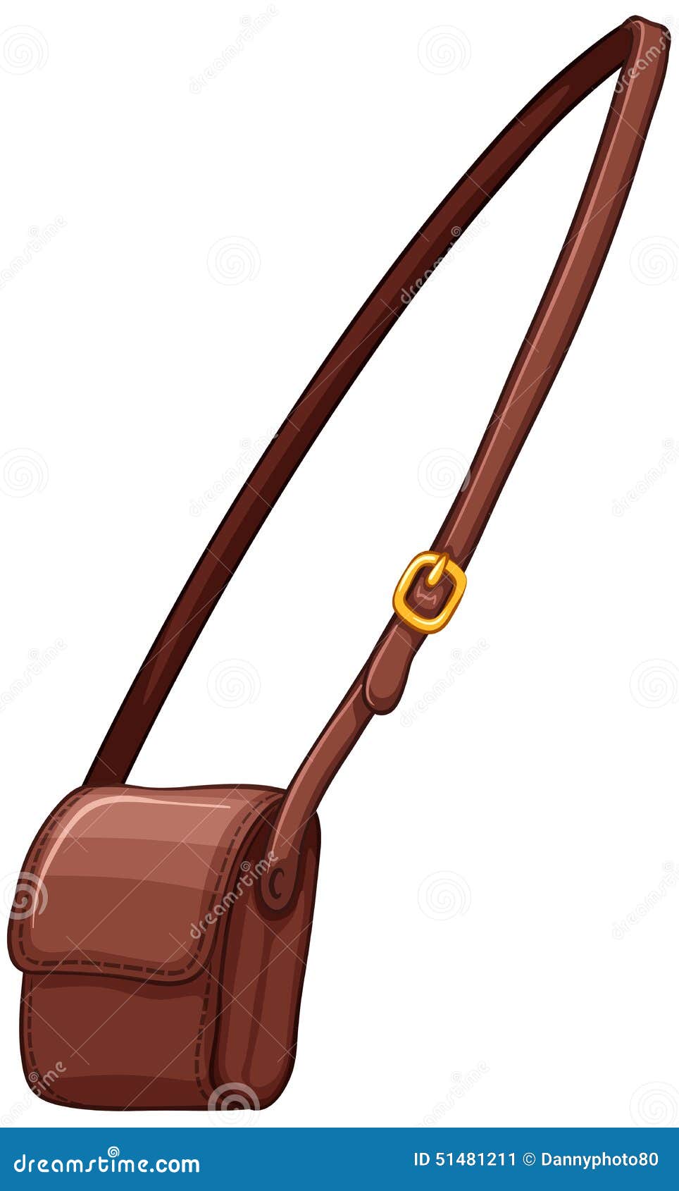 Saco ilustração do vetor. Ilustração de moda, couro, cartoon - 51481211