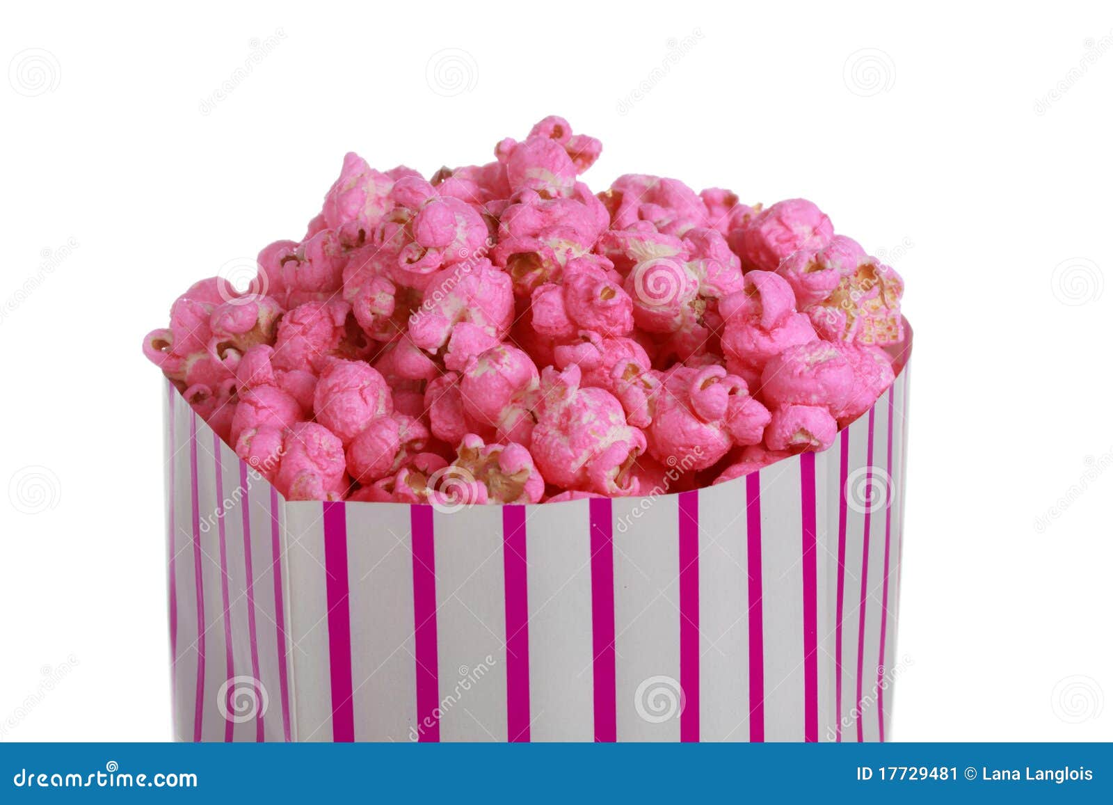Saco da pipoca cor-de-rosa imagem de stock. Imagem de deleite - 17729481