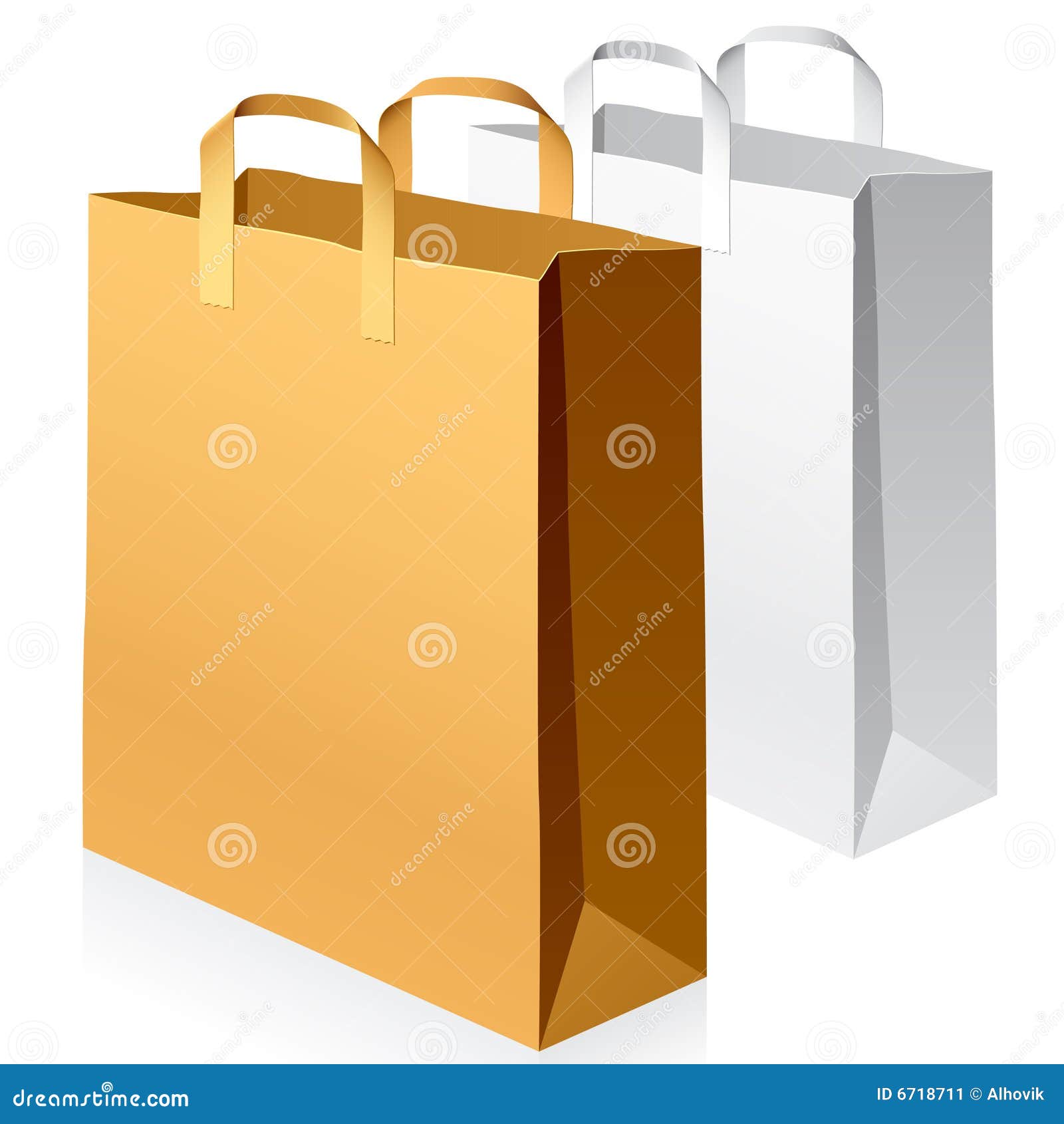 Saco de papel do vetor ilustração do vetor. Ilustração de loja - 6718711