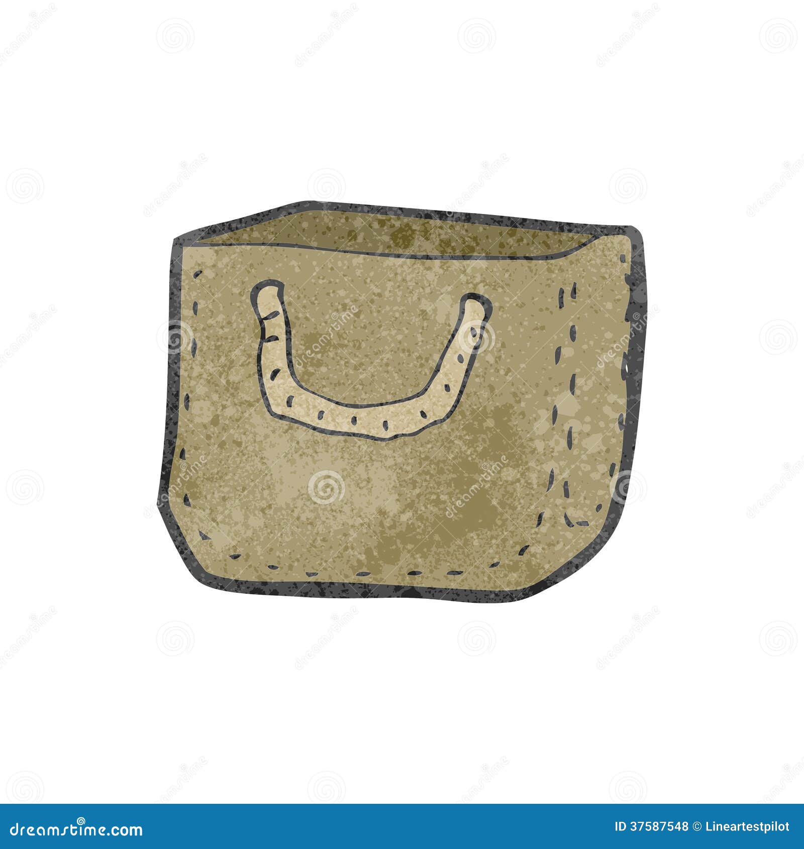 Saco Retro Dos Desenhos Animados Ilustração do Vetor - Ilustração de ...