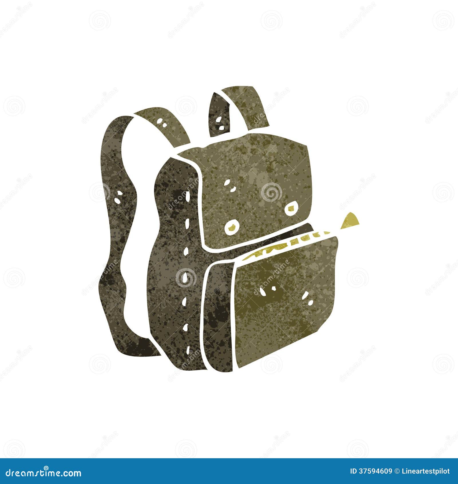 Saco Retro Dos Desenhos Animados Ilustração do Vetor - Ilustração de ...