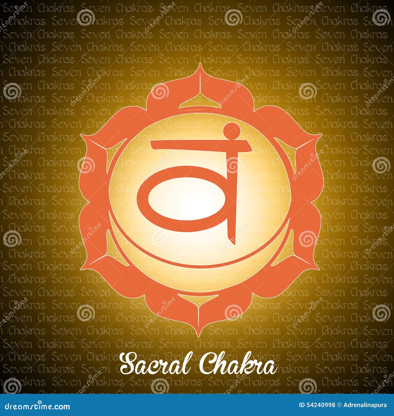 Sacral Chakra stock illustration. Illustration of chakra - 54240998