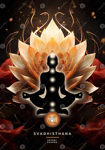 Sacral Chakra Meditation in Yoga Lotus Pose, in Front of Svadhisthana ... Sacral Chakra Meditation in Yoga Lotus Pose, in Front of Svadhisthana ...