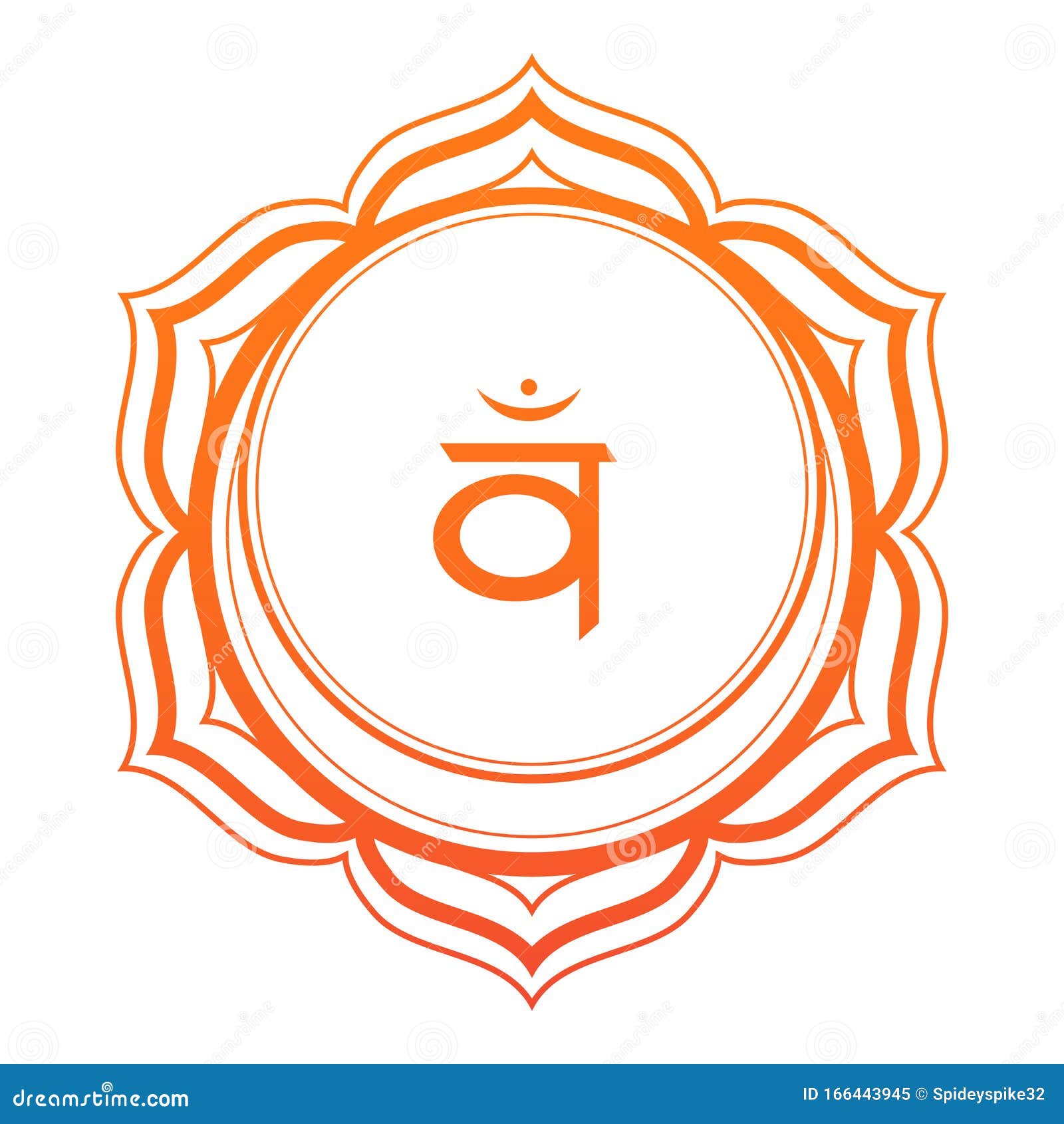 Sacral Chakra Vector Illustration. Isolated Vector Illustration Stock ...