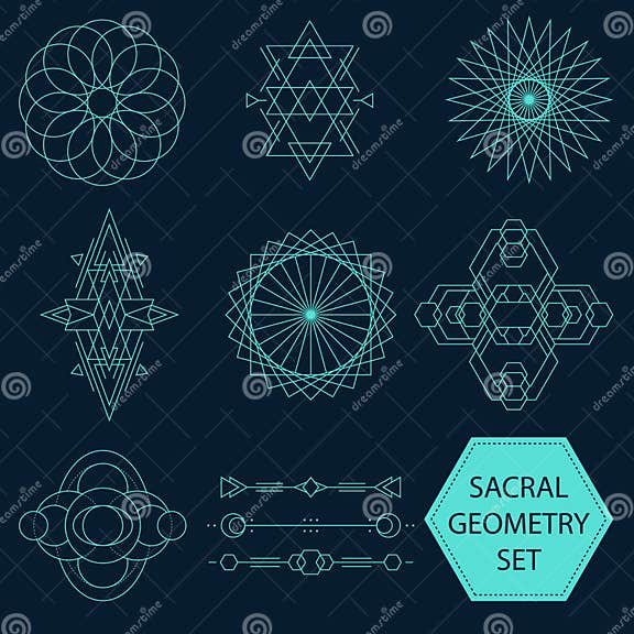 Sacral Geometry Vector Set stock vector. Illustration of chakra - 77438583