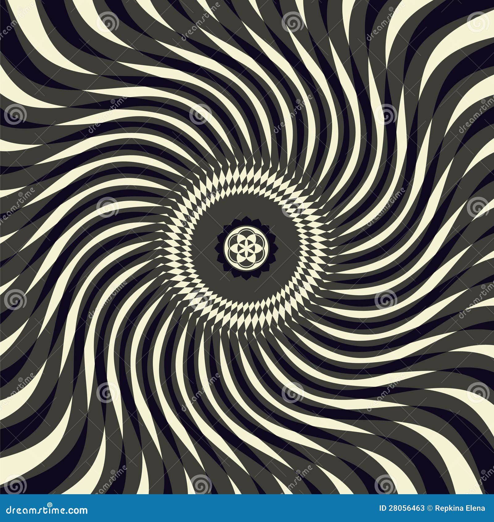 Sacral Symbols and Optical Illusion Stock Vector - Illustration of ...