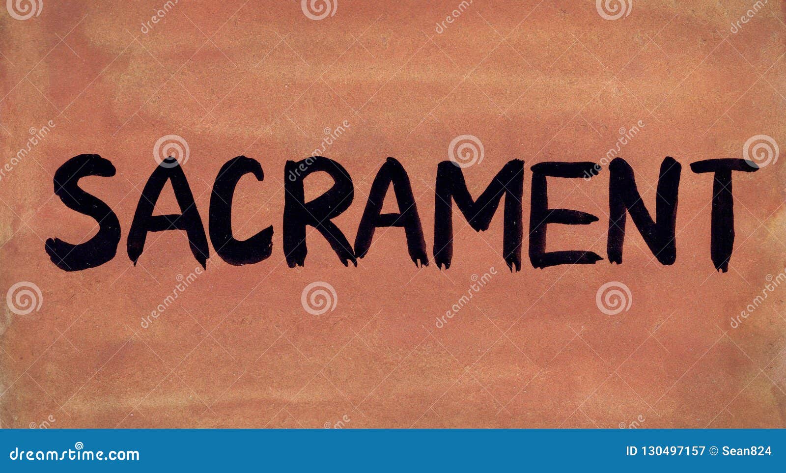 Sacrament stock illustration. Illustration of lettering - 130497157