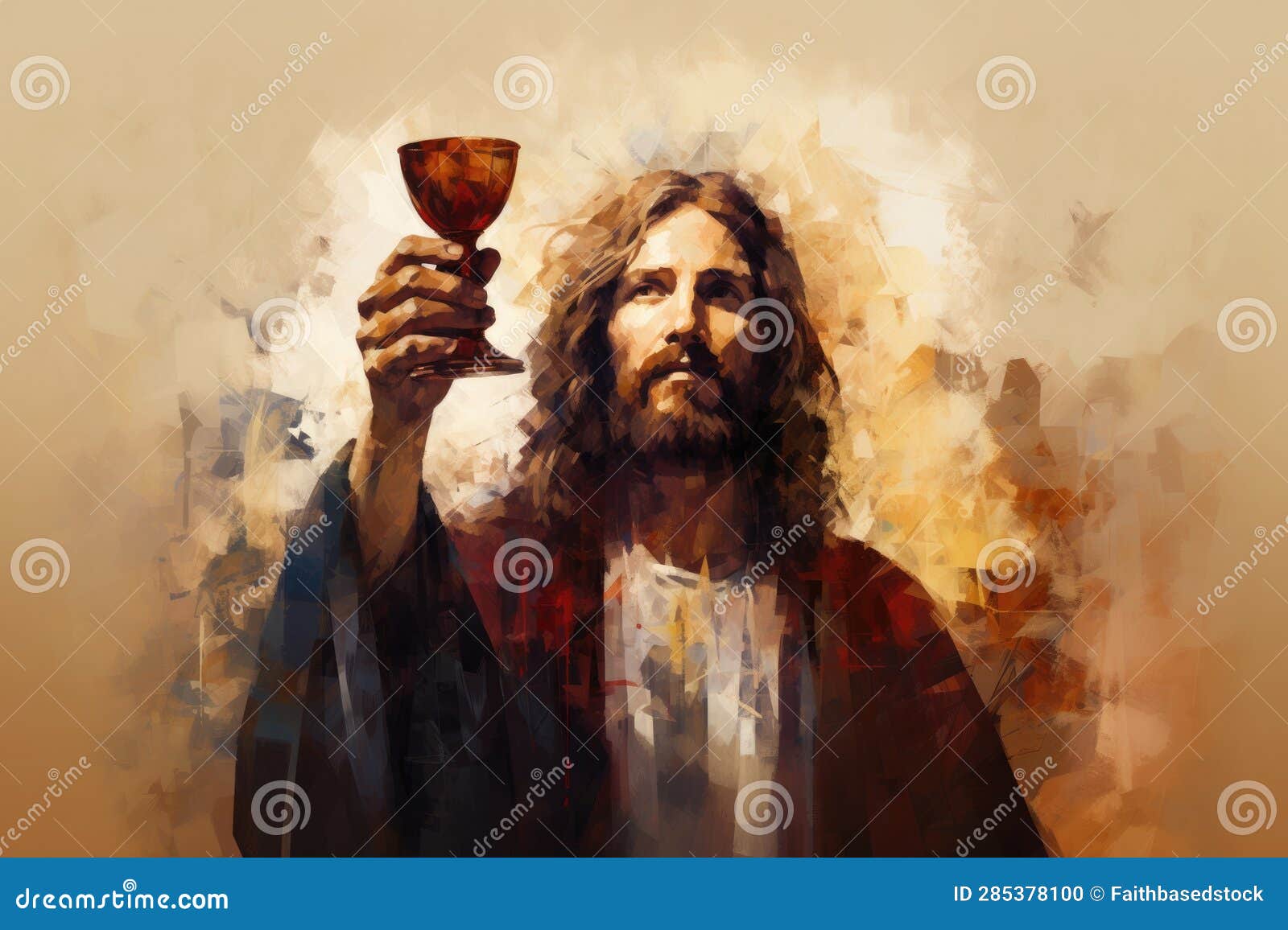 Sacrament: the Eucharist, Holy Communion, Lord S Supper with Copy Space ...