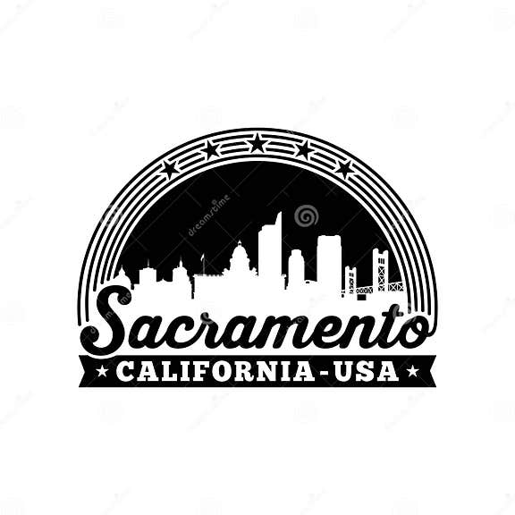 The City of Sacramento, California, USA. Logo Design Template. Vector ...