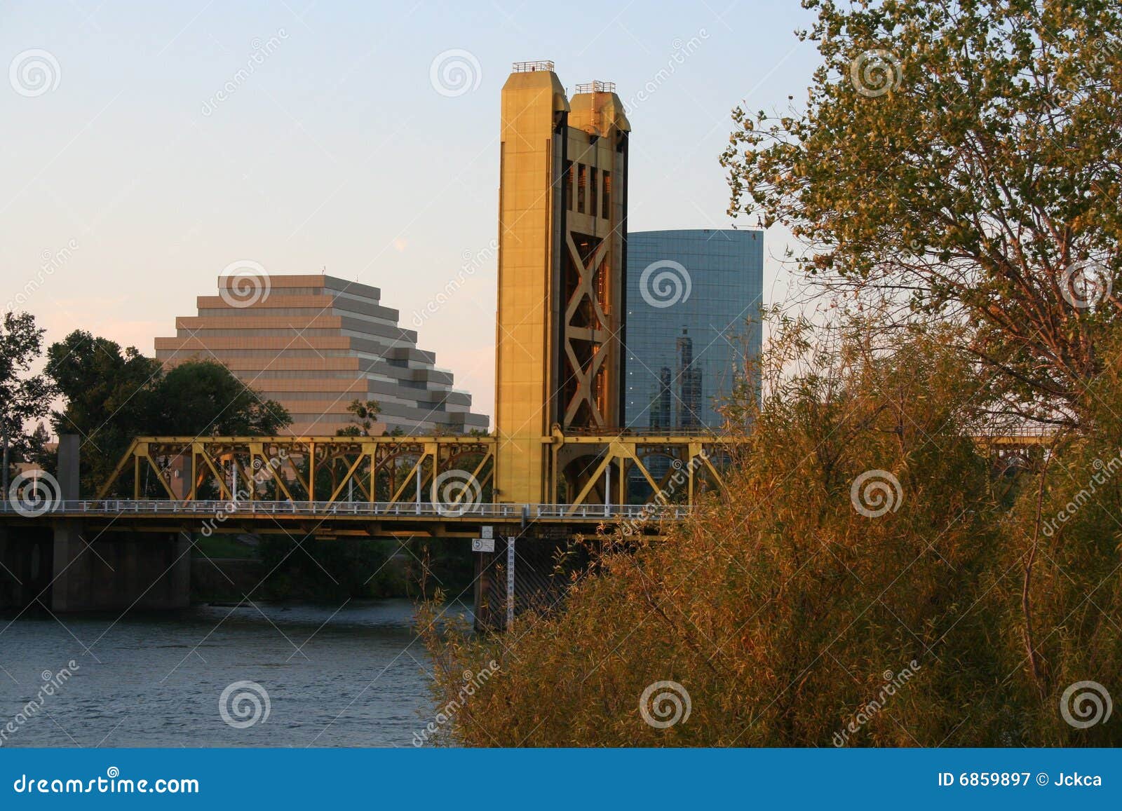 Sacramento California Tower Bridge Stock Image - Image of building ...