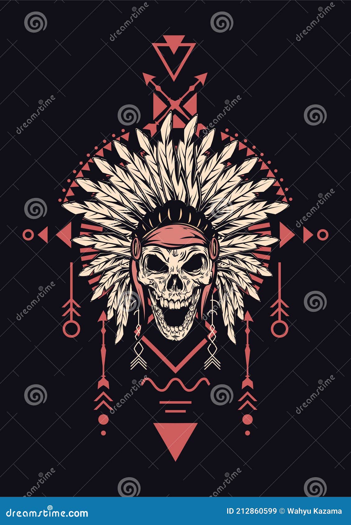Apache Head Symbol Vector | CartoonDealer.com #47882901