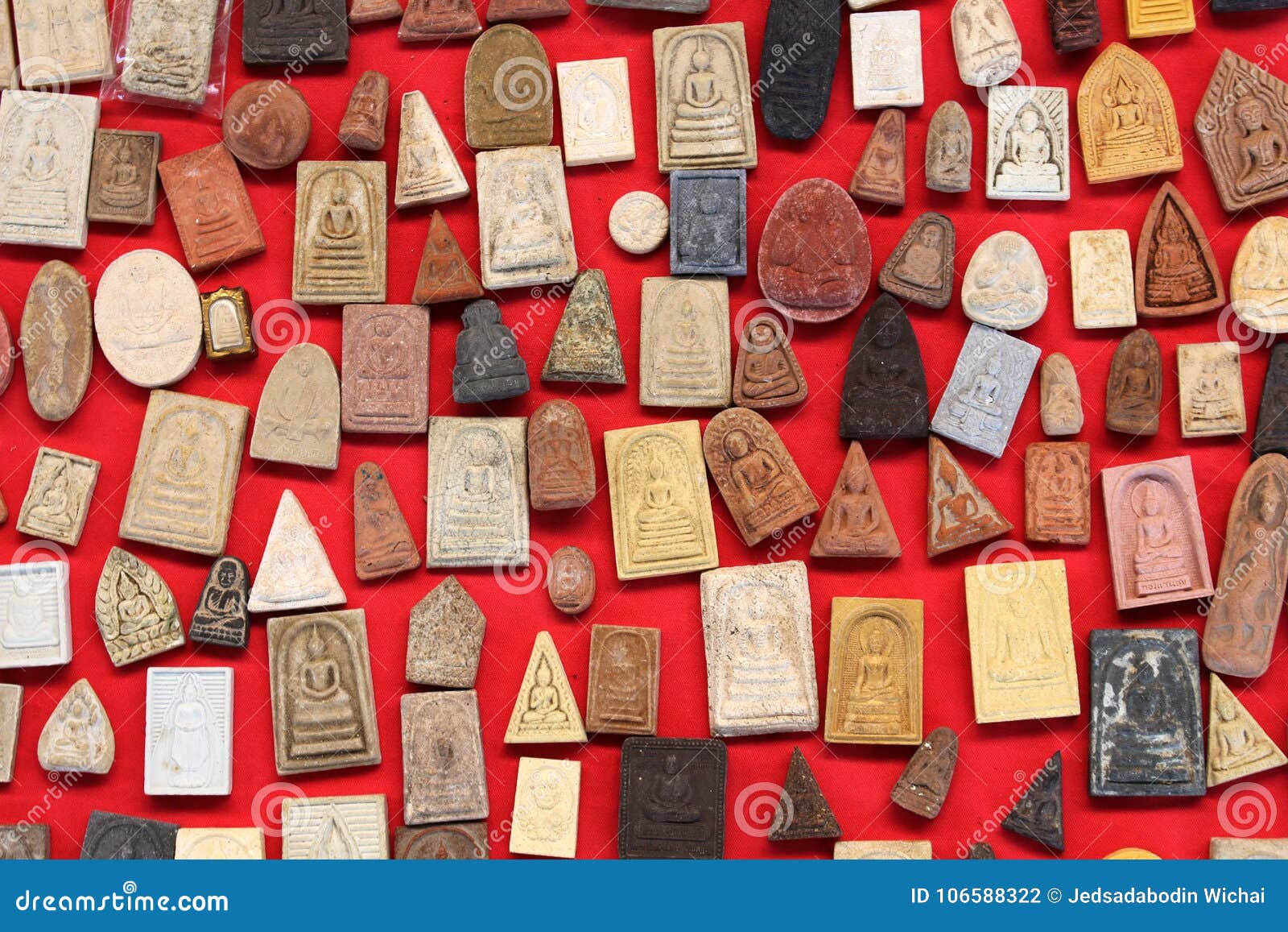 Sacred Buddhist Clay Objects Stock Photo - Image of traditional, icon ...