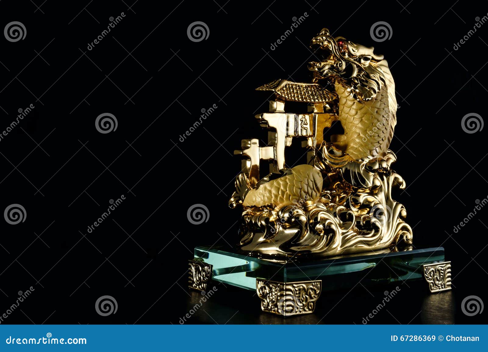 Sacred Fish Object Is God Of Rich And Money For Chinese. Royalty-Free ...