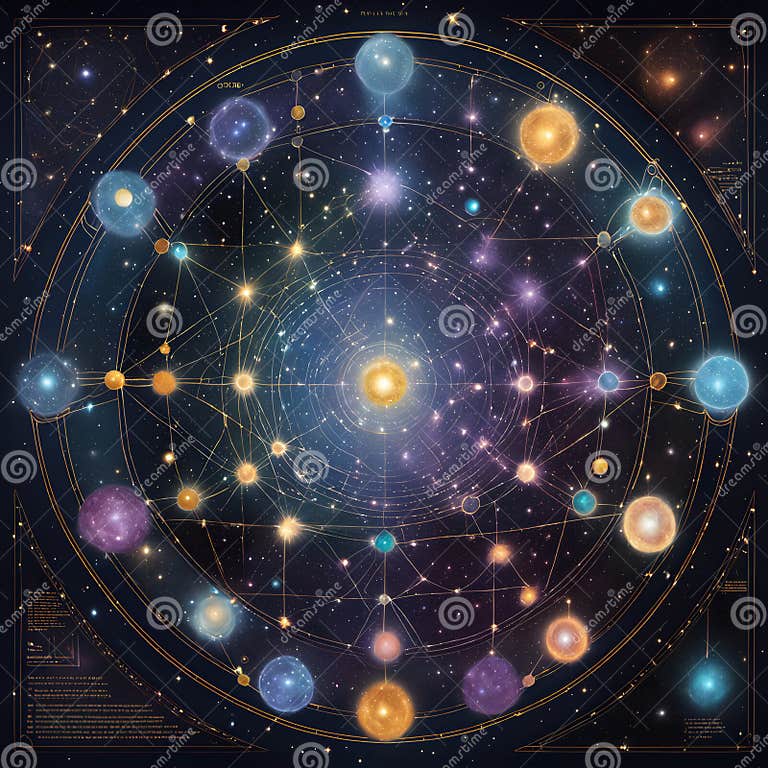 Sacred Geometry Celestial Map of Constellations and Astronomical ...