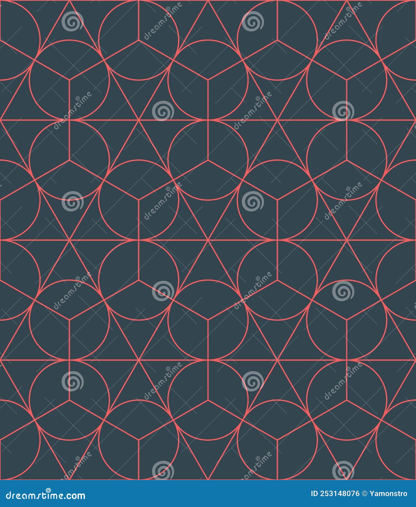 Sacred Geometry Complexity Structure Outline Seamless Pattern Vector Abstraction Stock Vector